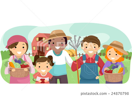Stickman Community Farming - Stock Illustration [24870798] - PIXTA