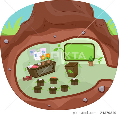 Underground Tree Classroom - Stock Illustration [24870810] - PIXTA
