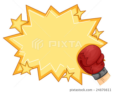 Gloves Pow Knock Out Frame - Stock Illustration [24870811] - PIXTA