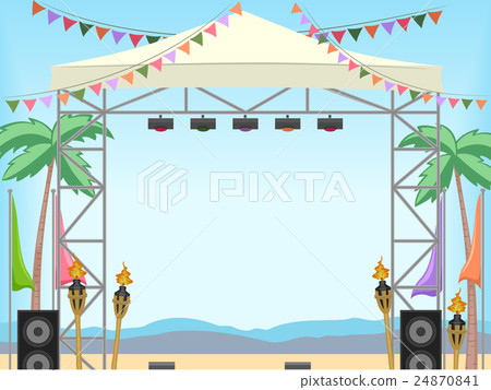 Beach Stage Day Frame - Stock Illustration [24870841] - PIXTA