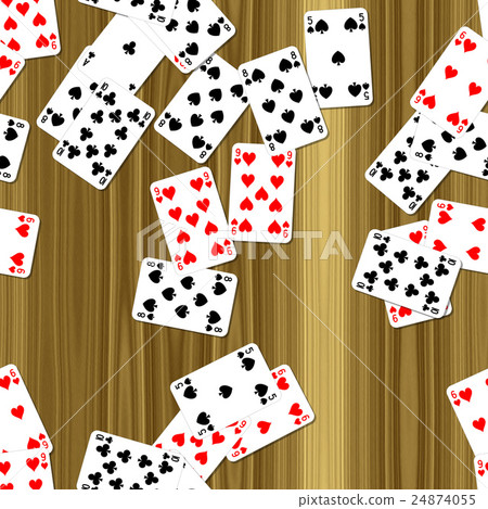 Playing cards on deck seamless generated texture - Stock Illustration ...