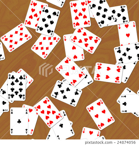 Playing cards on deck seamless generated texture - Stock Illustration ...