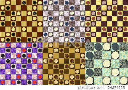 Set of checkerboard generated seamless texture - Stock Illustration ...