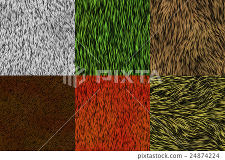 Set of fur seamless generated textures - Stock Illustration [24874224 ...