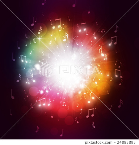 Music Notes Multicolor Background - Stock Illustration [24885893] - PIXTA