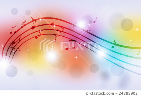 Music Notes Multicolor Background - Stock Illustration [24885902] - PIXTA
