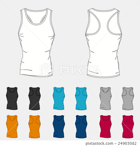 Set of colored singlets templates for men - Stock Illustration ...