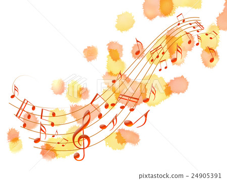 Music score autumn music autumn leaves staff score - Stock Illustration ...