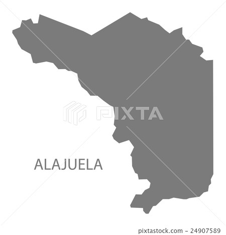 Alajuela Costa Rica Map grey - Stock Illustration [24907589] - PIXTA