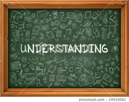 Green Chalkboard with Hand Drawn Understanding. - Stock Illustration ...