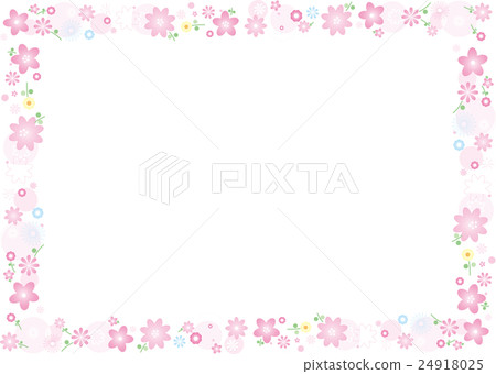 Box ruled line pink flower pattern - Stock Illustration [24918025] - PIXTA