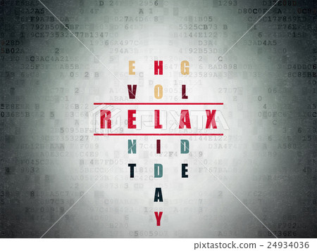 Holiday concept: Relax in Crossword Puzzle - Stock Illustration ...