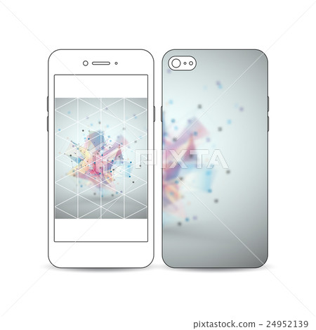 Mobile smartphone with an example of the screen - Stock Illustration ...