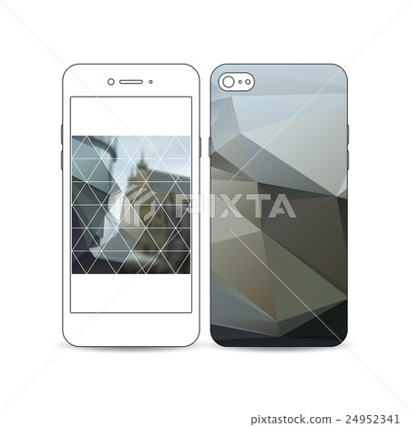 Mobile smartphone with an example of the screen - Stock Illustration ...