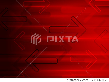 Dark red tech glowing arrows background - Stock Illustration [24966917 ...