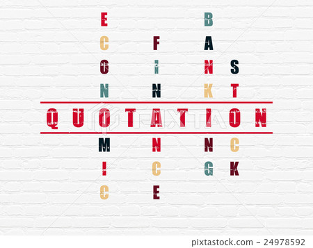 Currency concept: Quotation in Crossword Puzzle - Stock Illustration ...