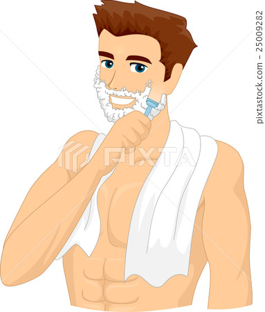 Man Shave - Stock Illustration [25009282] - PIXTA
