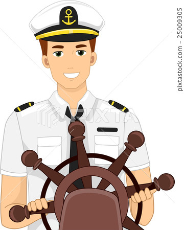 Man Ship Captain - Stock Illustration [25009305] - PIXTA