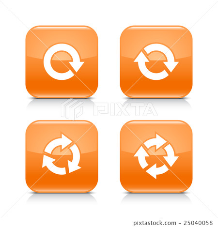 Orange icon refresh reload, rotation, repeat sign - Stock Illustration ...