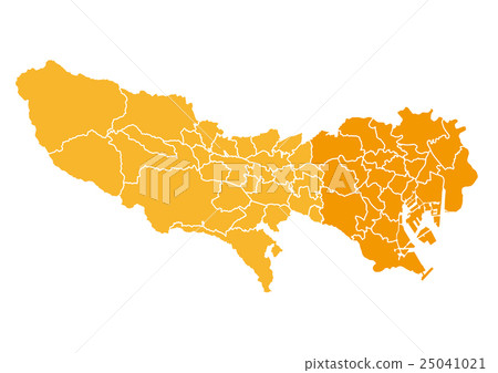 Tokyo metropolitan area map - Stock Illustration [25041021] - PIXTA