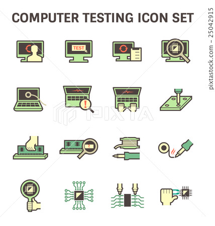 Computer test icon-插圖素材 [25042915] - PIXTA圖庫