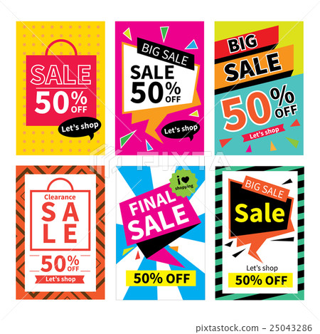 Set of sale website banner templates. - Stock Illustration [25043286 ...