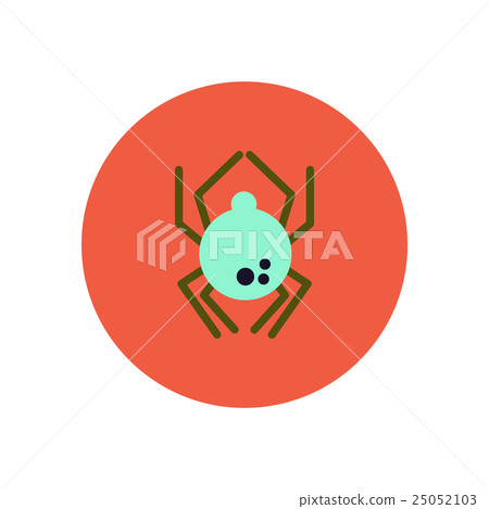 stylish icon in color circle spider insect - Stock Illustration ...