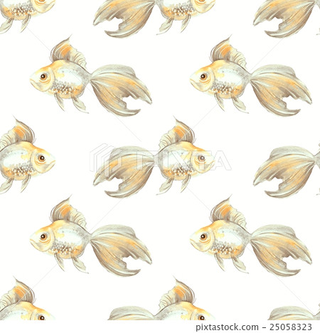 Watercolor fish background. Seamless pattern 5 - Stock Illustration ...
