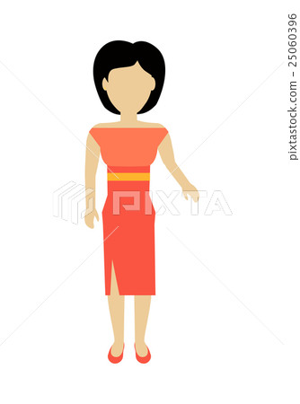 Woman Character Template Vector Illustration. - Stock Illustration ...