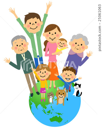 Earth family - Stock Illustration [25061063] - PIXTA