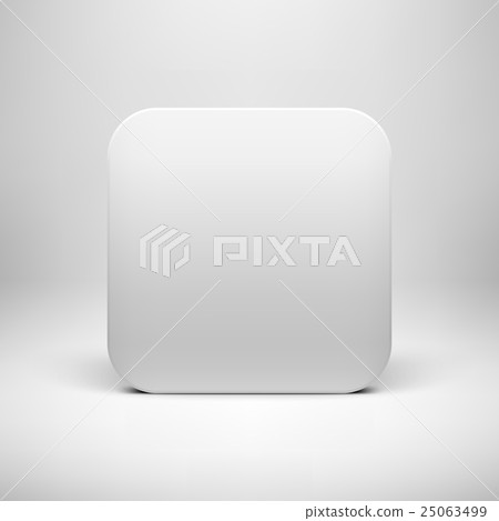 White Blank App Icon Button Template - Stock Illustration [25063499 ...