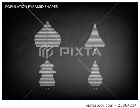The 4 Types of Population Pyramids Graphs - Stock Illustration ...