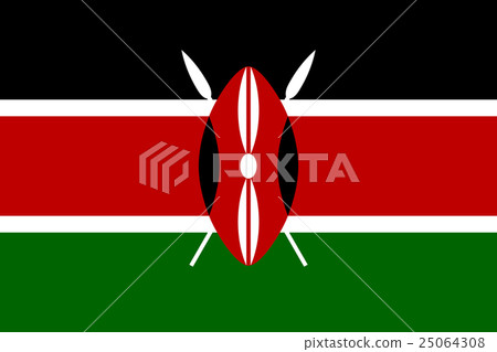 Flag of Kenya in correct proportions and colors - Stock Illustration ...