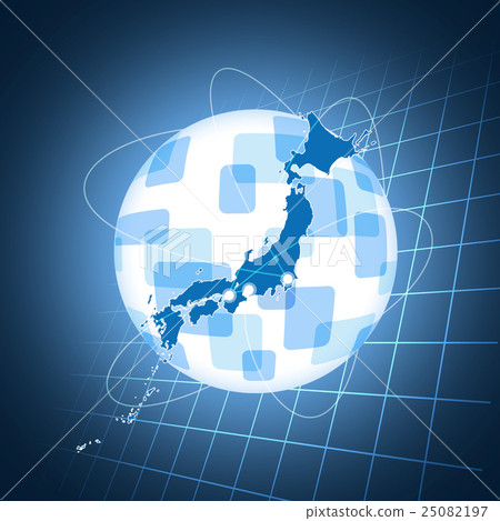 Japan Map Future Technology - Stock Illustration [25082197] - PIXTA