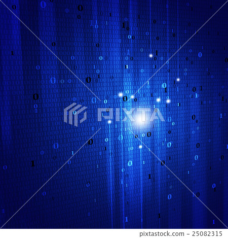Binary Code Blue Background - Stock Illustration [25082315] - PIXTA