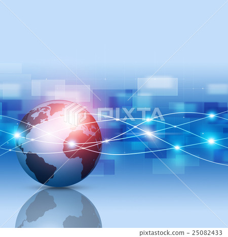 Global Network Blue Business Background - Stock Illustration [25082433 ...