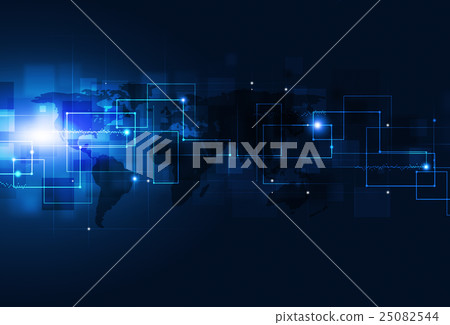 Abstract Communication Blue Background - Stock Illustration [25082544 ...