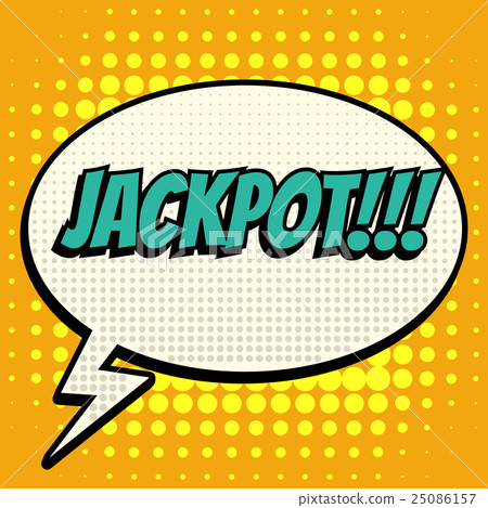 Jackpot comic book bubble text retro style - Stock Illustration ...