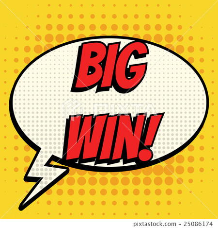 Big win comic book bubble text retro style - Stock Illustration ...