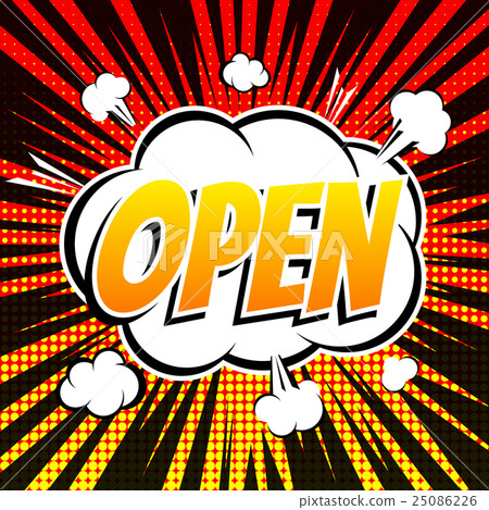 Open comic book bubble text retro style - Stock Illustration [25086226 ...