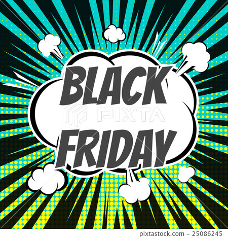 Black friday comic book bubble text retro style - Stock Illustration ...