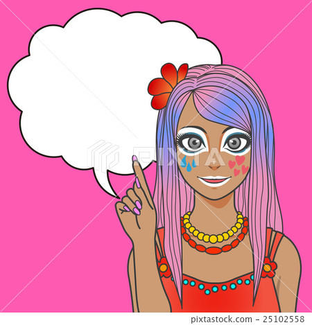 Yamanba makeup women pose - Stock Illustration [25102558] - PIXTA