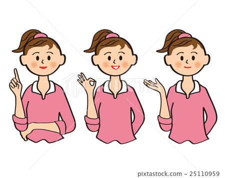 Young woman ①. Pause 01 - Stock Illustration [25110959] - PIXTA