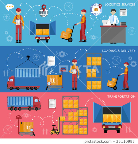 Logistic process infographics vector illustration - Stock Illustration ...