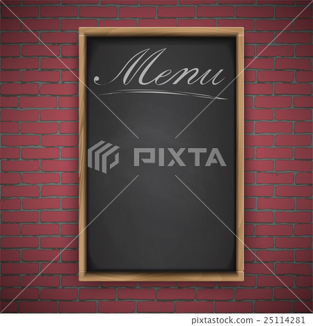 Menu chalkboard on white background - Stock Illustration [25114281] - PIXTA