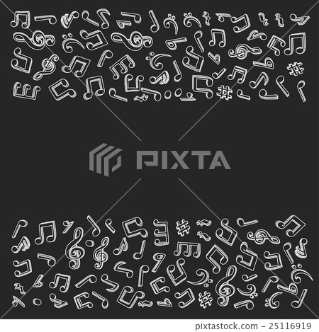 Music notes. Vector illustration. - Stock Illustration [25116919] - PIXTA