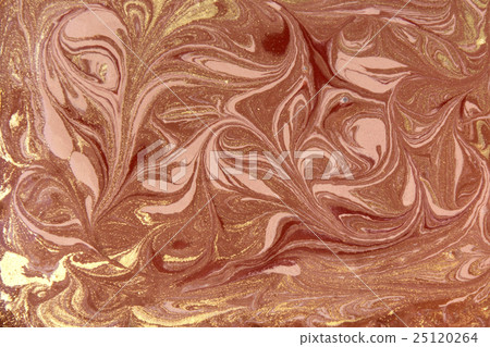 Liquid gold marbled swirling pattern - Stock Illustration [25120264 ...
