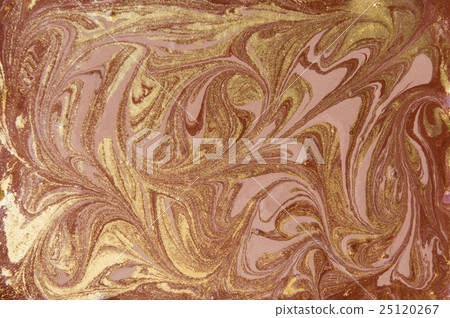 Liquid gold marbled swirling pattern - Stock Illustration [25120267 ...