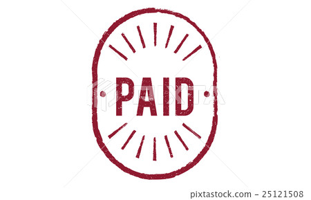 Paid Pay Receipt Finance Accounting Graphic... - Stock Illustration [25121508] - PIXTA