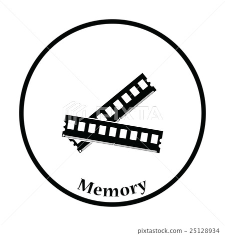 Computer memory icon Vector illustration - Stock Illustration [25128934 ...